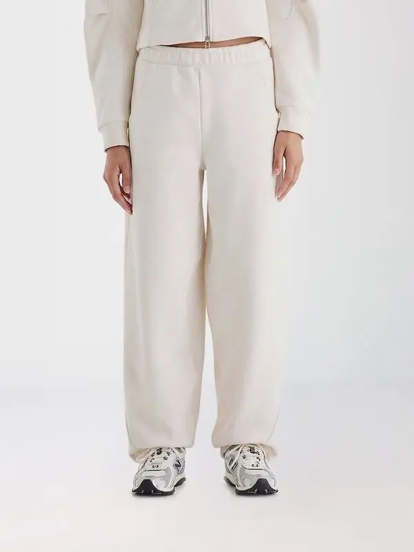 NEW BALANCE Jogging Trousers In Cotton Blend With A Wide Leg And High Waist