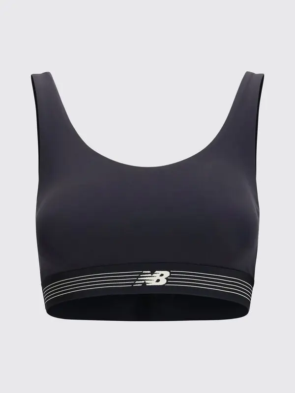 NEW BALANCE Cropped Sports Bra Top In Stretch Technical Fabric With Logo
