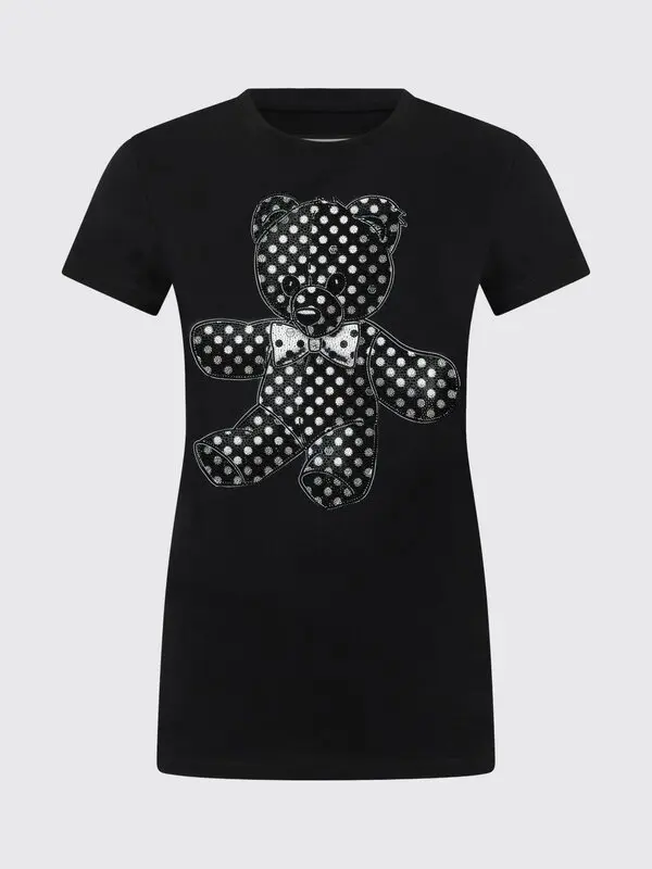 Philipp Plein Slim Fit T-shirt With Teddy Bear Print And Crystal Logo