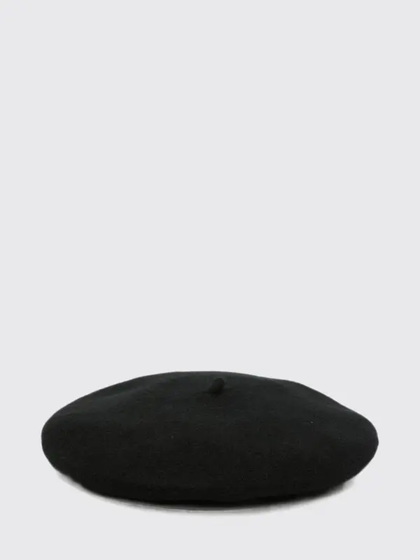 Emporio Armani Wool Beret With Embroidery And Studs - Black 1