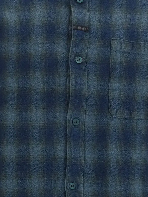 REPRESENT Check Cotton Shirt With Chest Patch Pockets