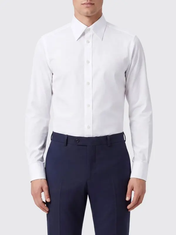 Dolce & Gabbana Slim Fit Cotton Poplin Shirt With A Pointed Collar