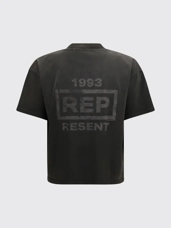 REPRESENT Crewneck Cotton T-shirt With Contrast Back Logo
