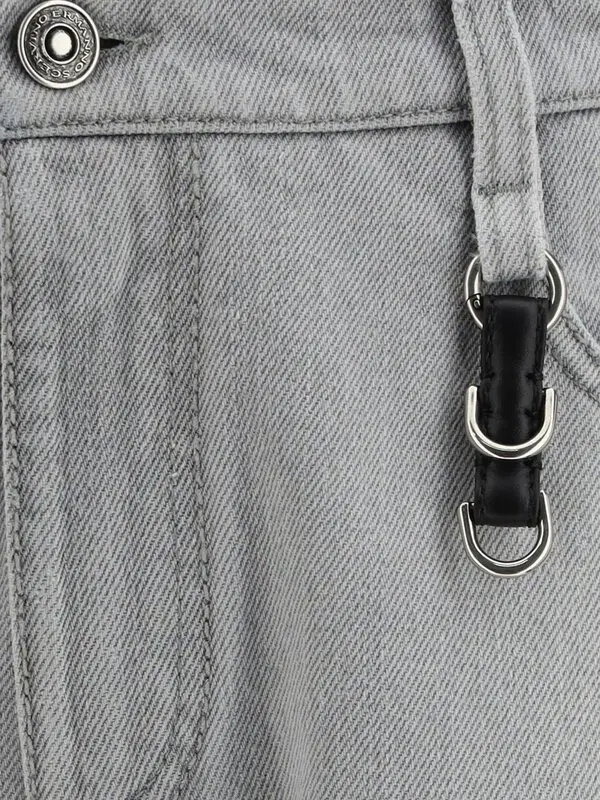 Ermanno Scervino Mid-rise Straight-leg Jeans In Denim With Keychain