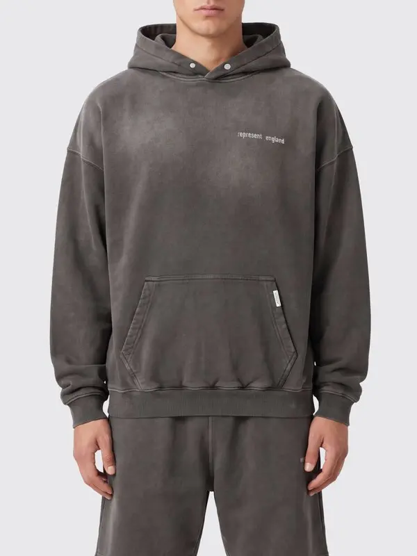 REPRESENT Relaxed Fit Cotton Hoodie With Back Logo