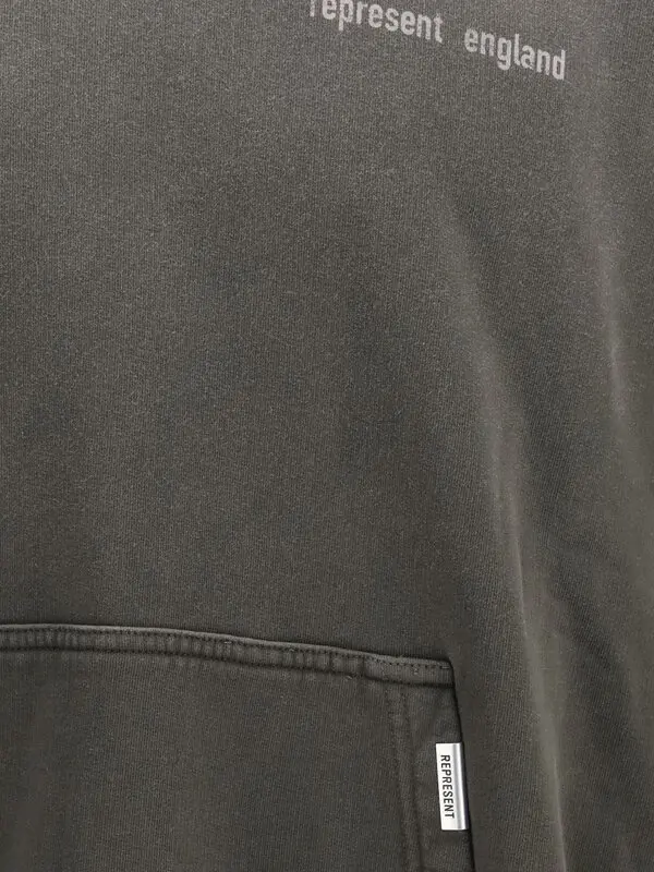 REPRESENT Relaxed Fit Cotton Hoodie With Back Logo