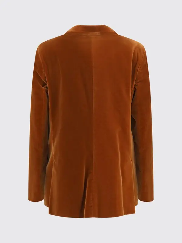 BLAZÉ MILANO Double-breasted Cotton Velvet Blazer With Peak Lapels - Brown