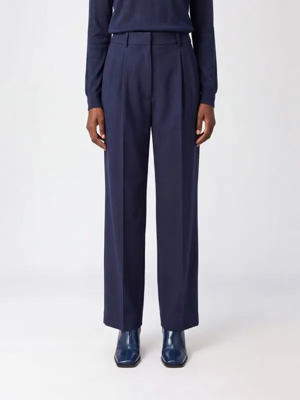 BLAZÉ MILANO High-waisted Wide Leg Wool Trousers With Pleats