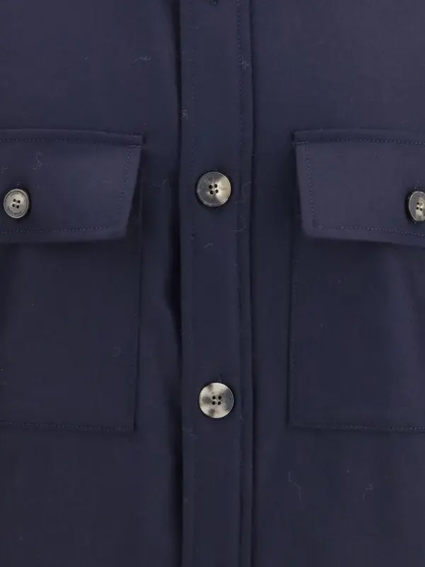 Jacob Cohen Wool Shirt Jacket With Patch Pockets And Buttons