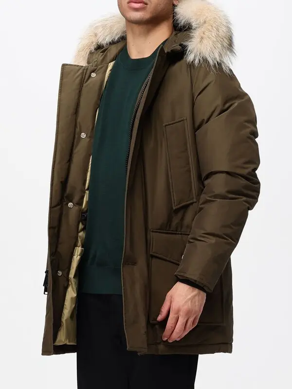 Woolrich Arctic Technical Fabric Parka With Shearling Hood - Green