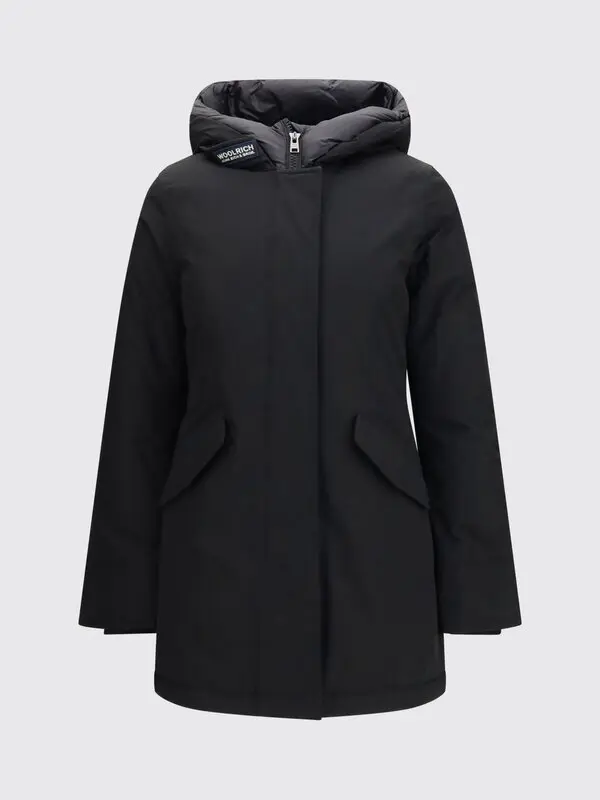 Woolrich Arctic Cotton And Nylon Parka With Padded Hood - Black