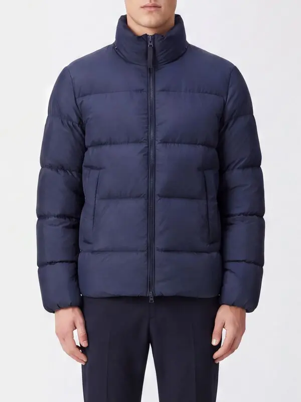Woolrich Quilted Nylon Down Jacket With High Neck And Zip Closure