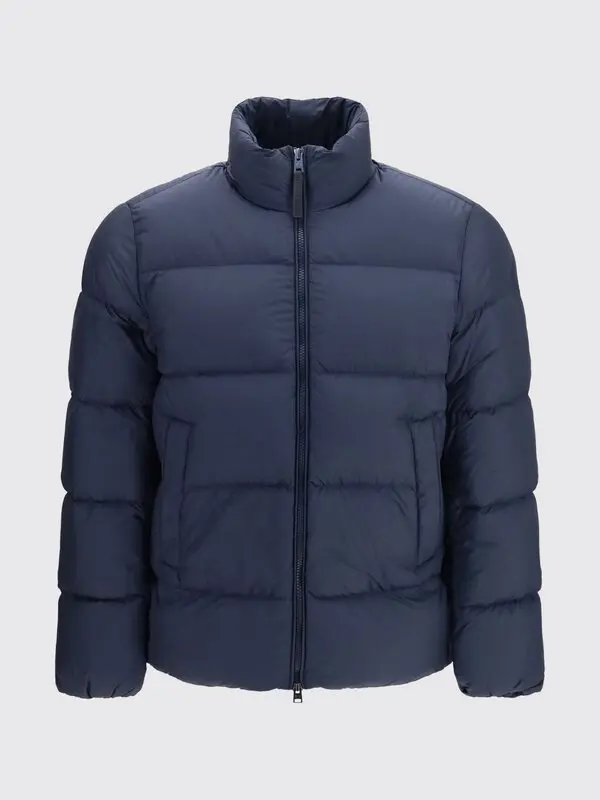 Woolrich Quilted Nylon Down Jacket With High Neck And Zip Closure