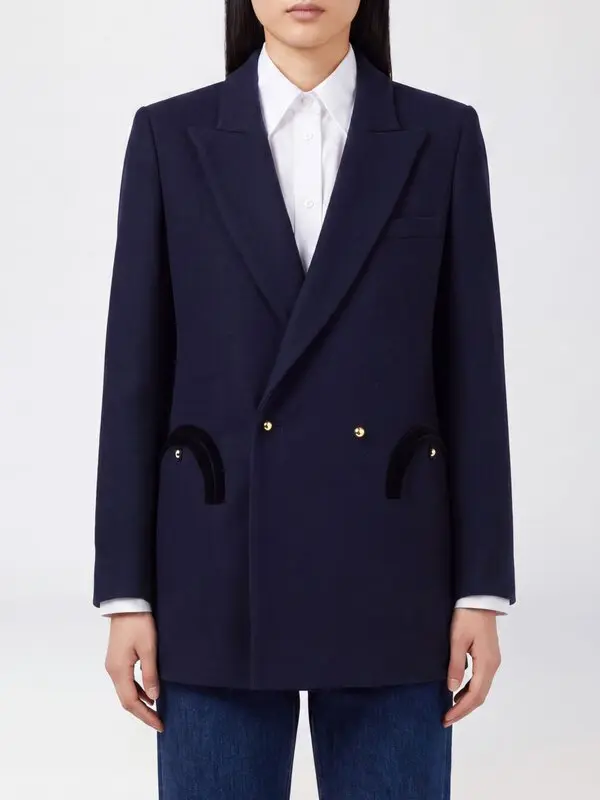 BLAZÉ MILANO Double-breasted Wool Blazer With Peak Lapels