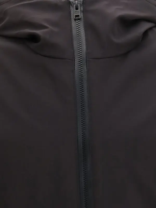 Woolrich Shell Softshell Hooded Jacket With High Neck - Black