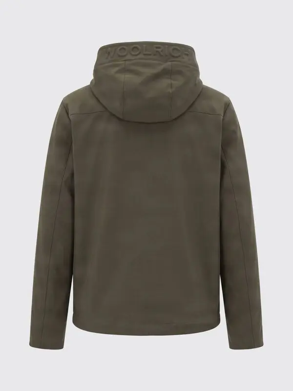 Woolrich Shell Softshell Hooded Jacket With High Neck - Green