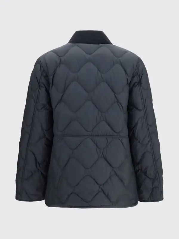Woolrich Polyester Down Jacket With Classic Collar And Patch Pockets - Grey