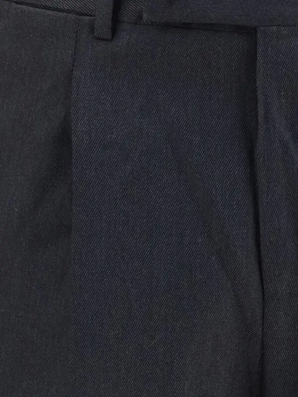 PT TORINO Slim Fit Wool Tailored Trousers With Off-centre Closure - Grey