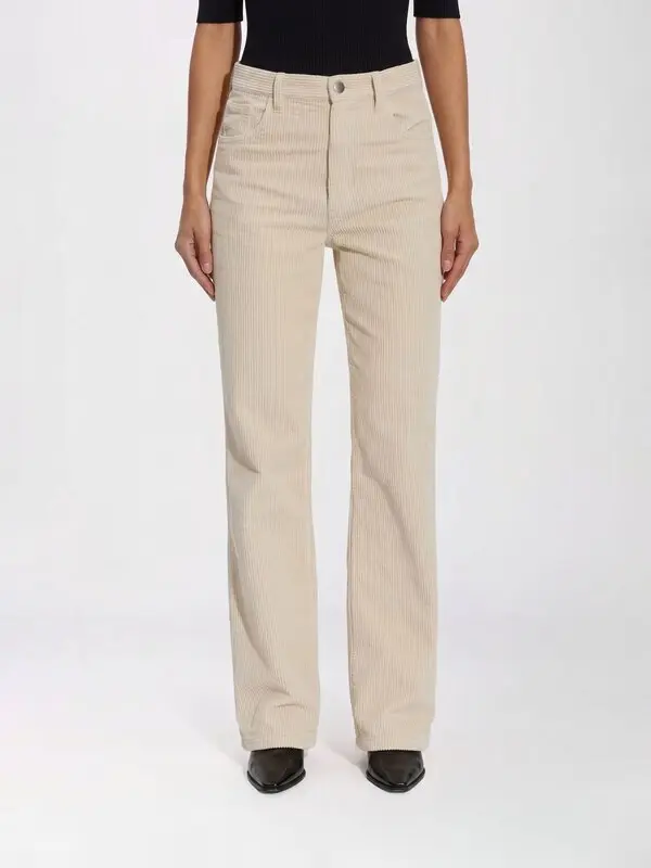 Marni High-waisted Flared Trousers In Cotton Corduroy - Smoke Grey
