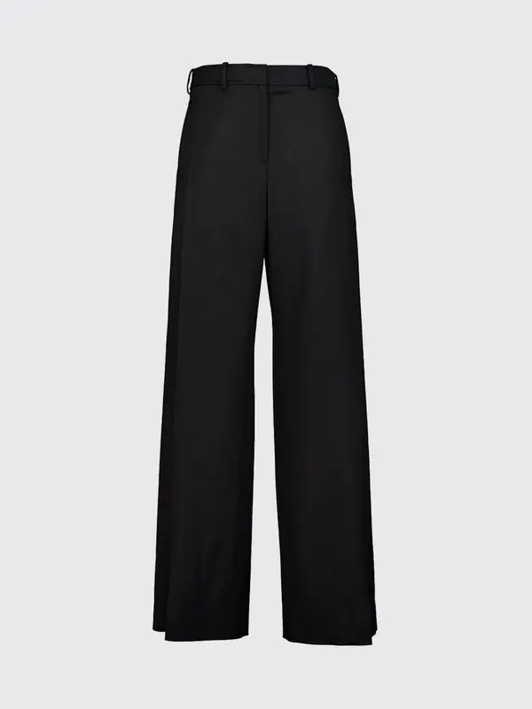 COURREGES High-waisted Wool-blend Wide-leg Trousers With Tailored Cut