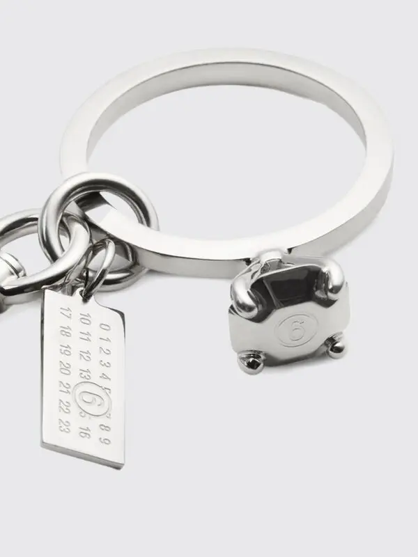 MAISON MARGIELA Metal Keychain With Engraved Numeric Logo