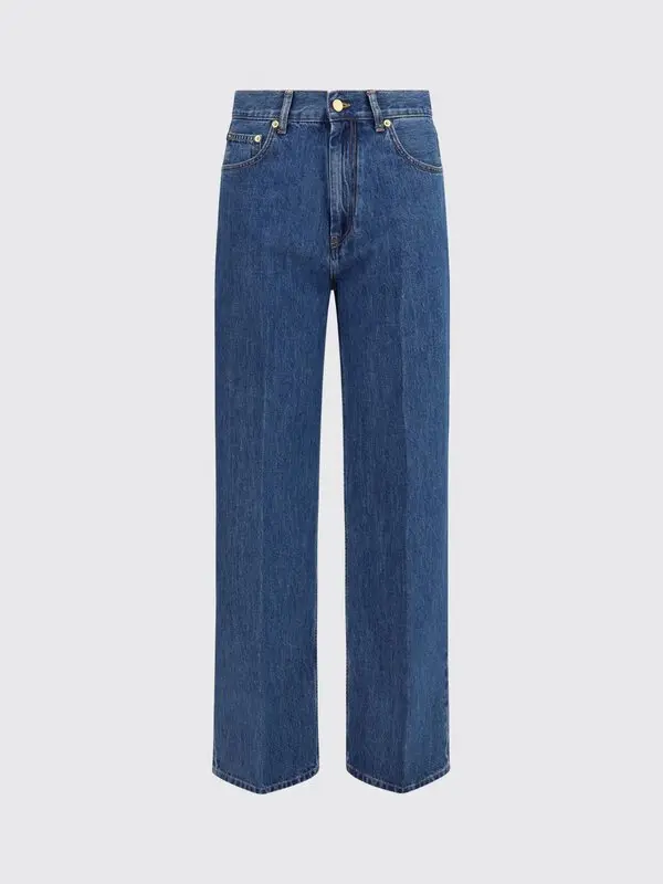 DARKPARK High-waisted Wide-leg Five-pocket Jeans - Denim