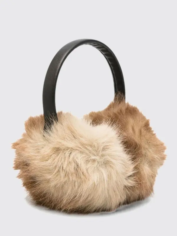 Apparis Animal Print Faux Fur Earmuffs - Beige