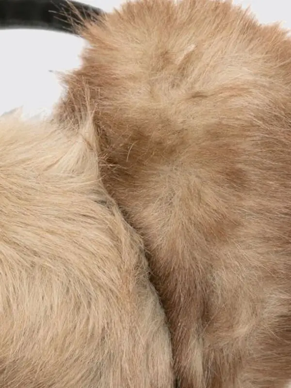 Apparis Animal Print Faux Fur Earmuffs - Beige