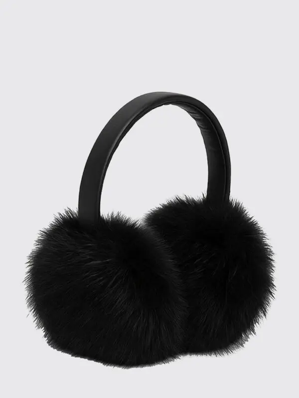 Apparis Classic Animal Print Faux Fur Earmuffs - Black
