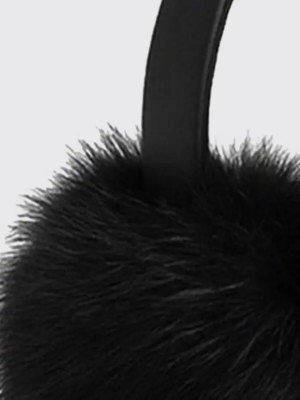 Apparis Classic Animal Print Faux Fur Earmuffs - Black
