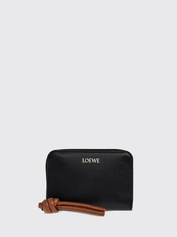 Loewe Continental Zip-around Wallet In Calf Nappa Leather - Black