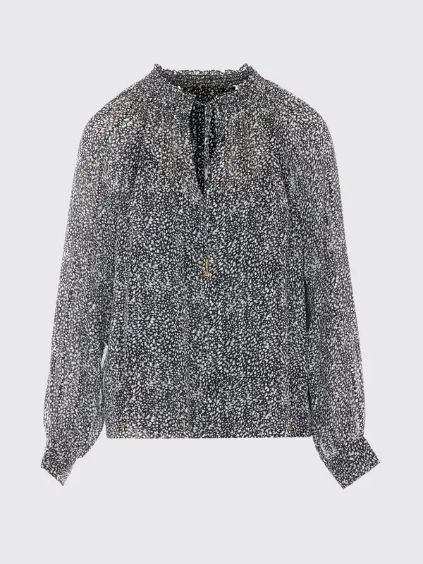 Michael Kors Abstract Print Georgette Long-sleeved Blouse