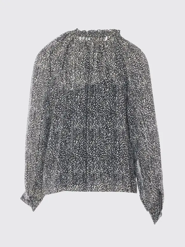 Michael Kors Abstract Print Georgette Long-sleeved Blouse