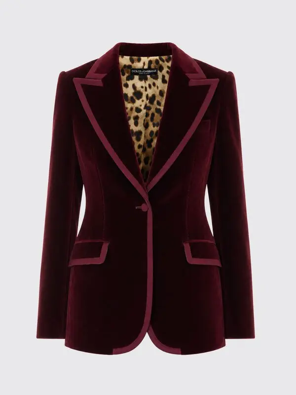 Dolce & Gabbana Single-breasted Cotton And Silk Velvet Blazer With Peak Lapels