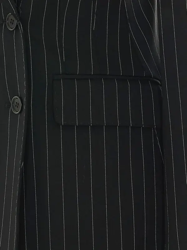 Dolce & Gabbana Pinstriped Double-breasted Slim Fit Virgin Wool Blazer
