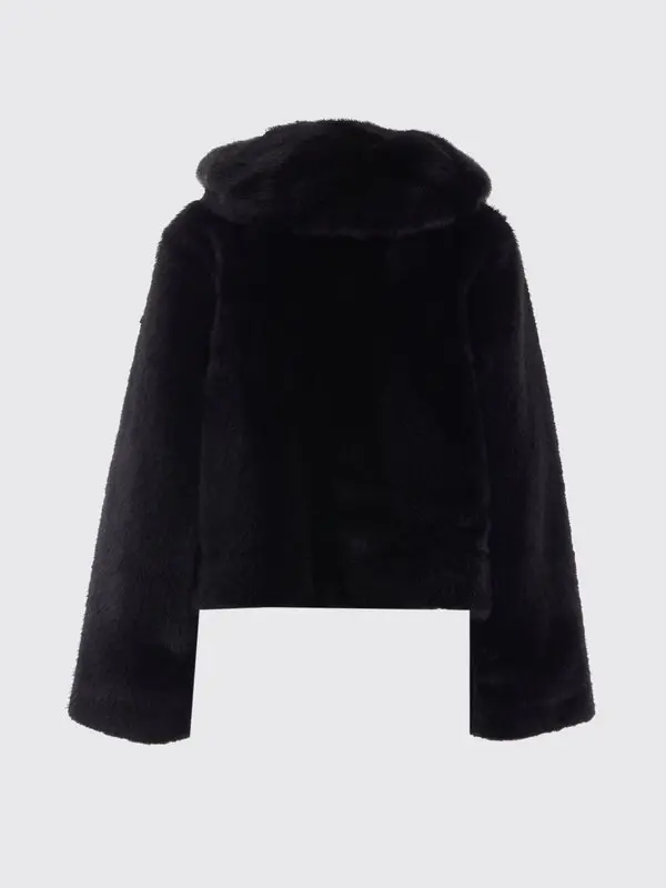 Liu Jo Hooded Faux Fur Jacket With Zip Closure