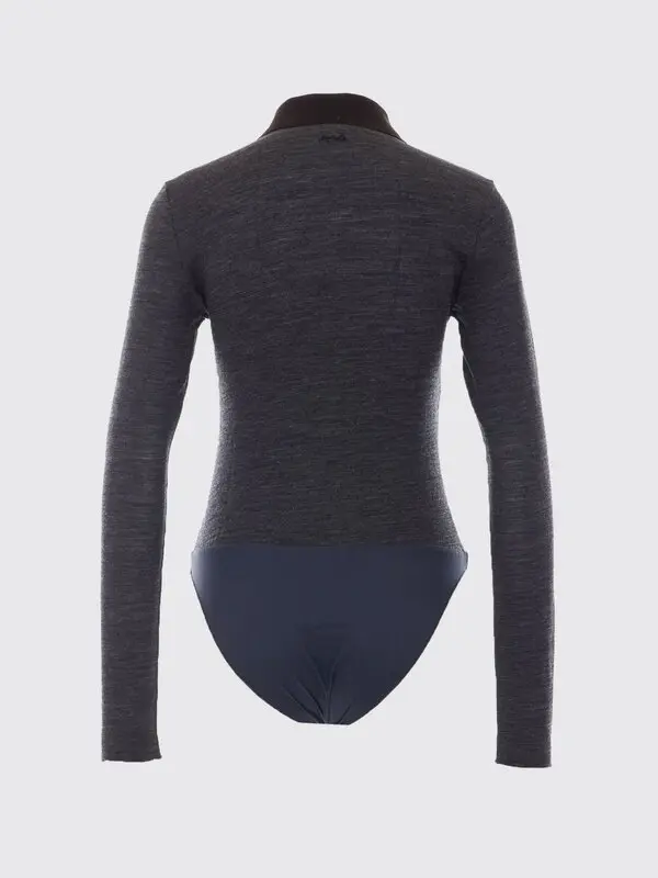 Pinko Slim Fit Wool Blend Long-sleeved Polo Top With Buttons