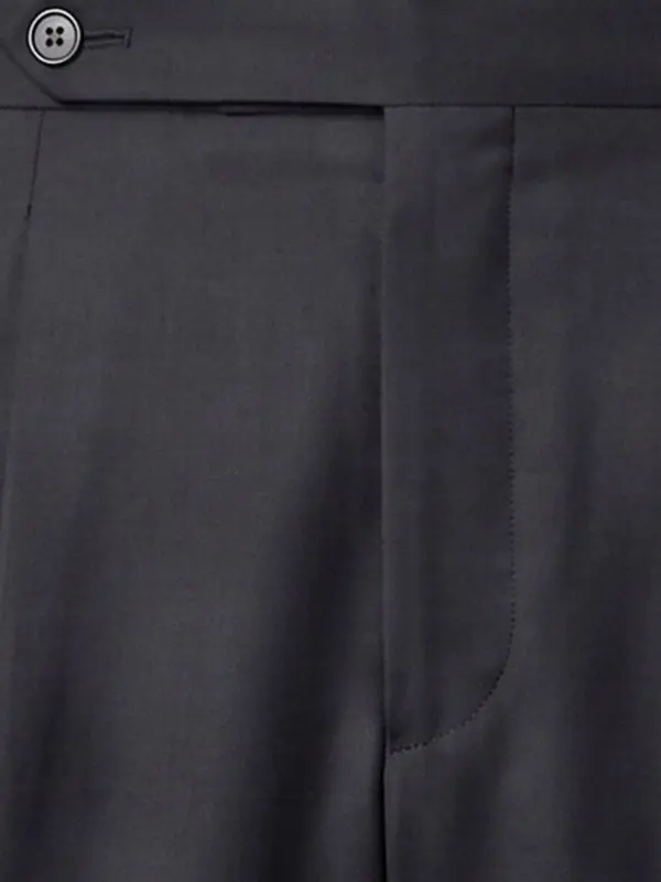 BOSS Slim Fit Virgin Wool Tailored Trousers With Pleats And Mid-rise