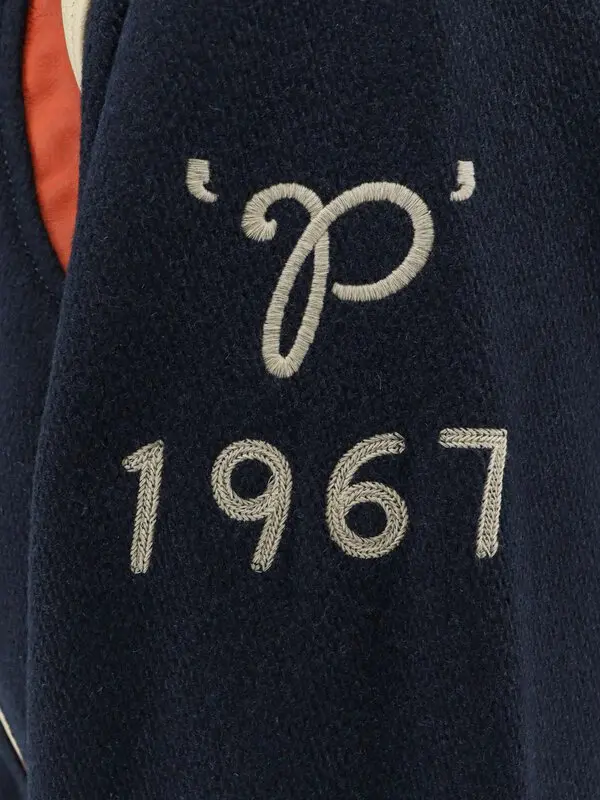 Polo Ralph Lauren Cropped Wool-blend Varsity Bomber Jacket With Patches
