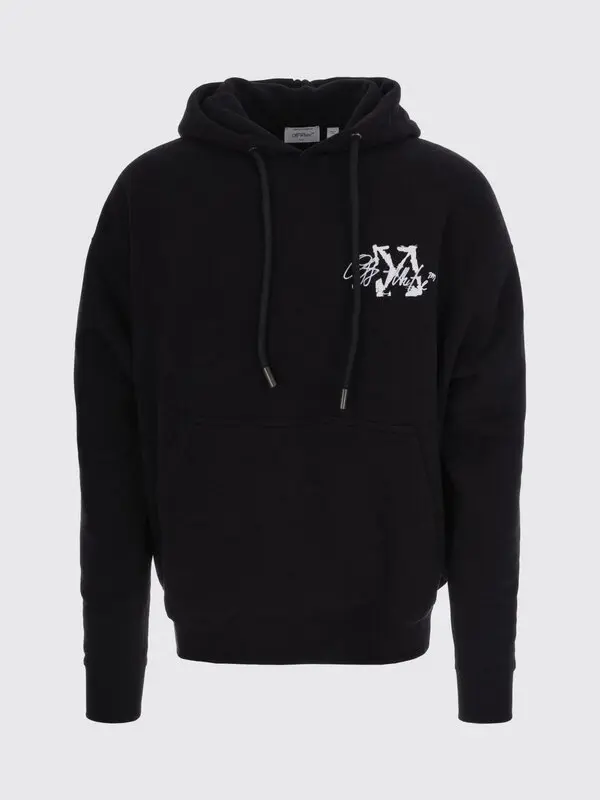 Off-White Arrow Logo Dropped-shoulder Cotton Hoodie