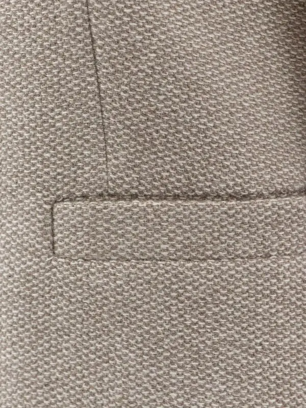Max Mara Single-breasted Blazer In 100% Cashmere With Crewneck - Beige