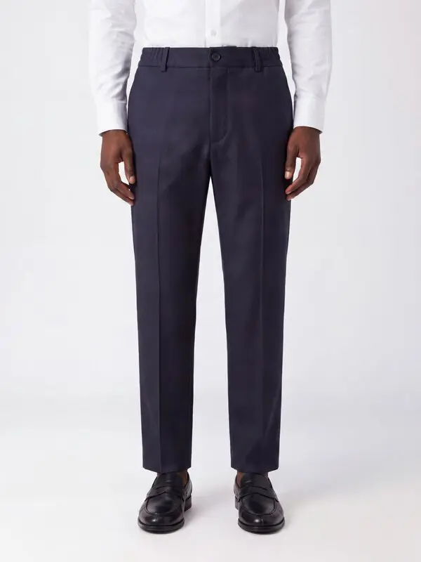 BOSS Slim Fit Tailored Trousers In Virgin Wool