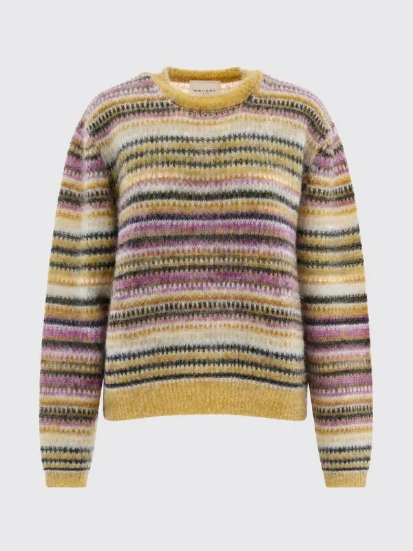 Isabel Marant Étoile Multicolour Striped Mohair-blend Crewneck Jumper - Mustard