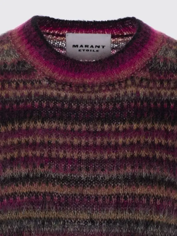 Isabel Marant Étoile Multicolour Striped Mohair-blend Crewneck Jumper - Violet