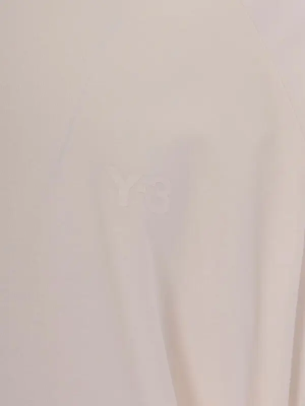 Y3 Crewneck Cotton T-shirt With Dropped Shoulders