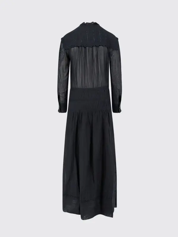 Isabel Marant Étoile Ruffled Collar Cotton Midi Shirtdress