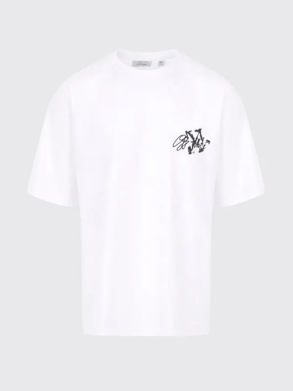 Off-White Arrow Logo Print Short-sleeved Cotton T-shirt