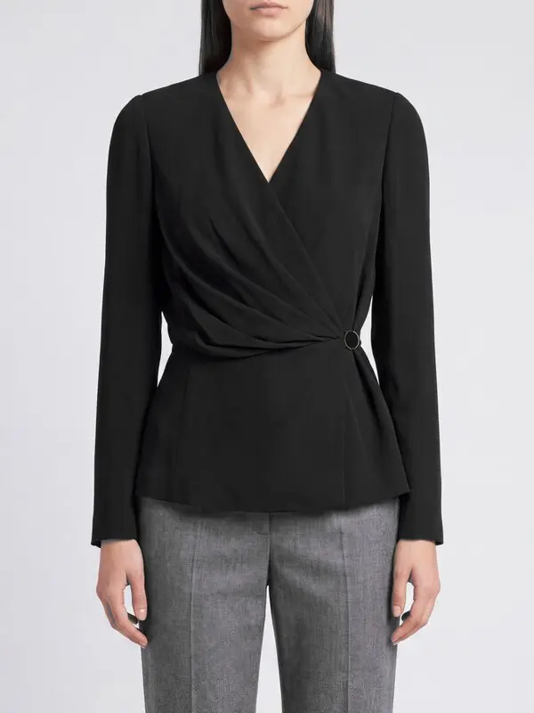 Chloé Draped V-neck Long-sleeved Viscose Blouse