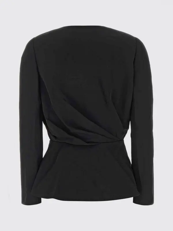 Chloé Draped V-neck Long-sleeved Viscose Blouse