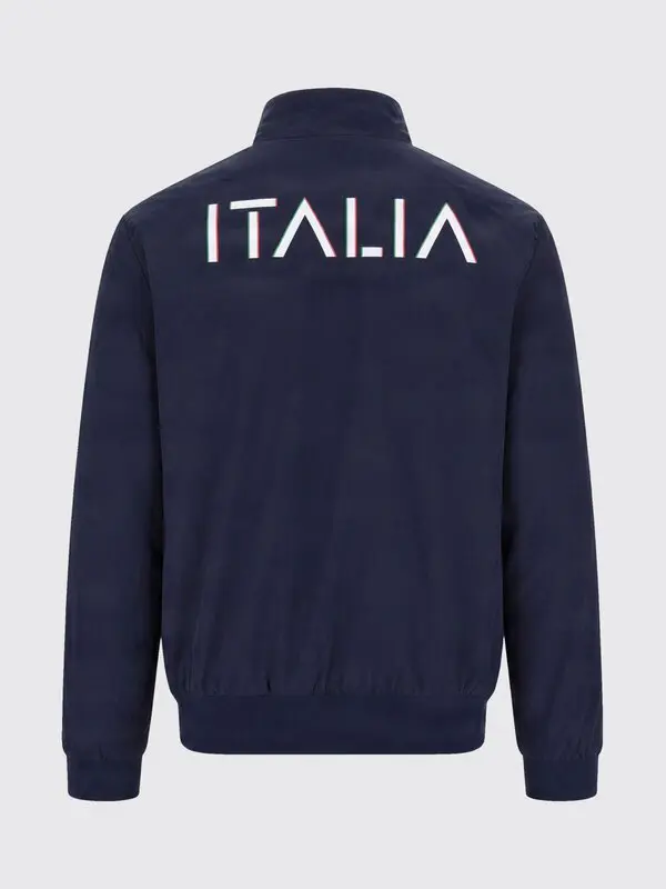 EA7 High Neck Technical Fabric Zip-up Sweatshirt With Side Bands